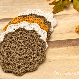 Biscotti Coasters Fall Crochet Pattern, Textured Coasters, Autumn ...