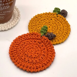Pumpkin Patch Coasters Crochet Pattern, Fall Crochet Decor, Textured Coasters, Autumn Crochet ...