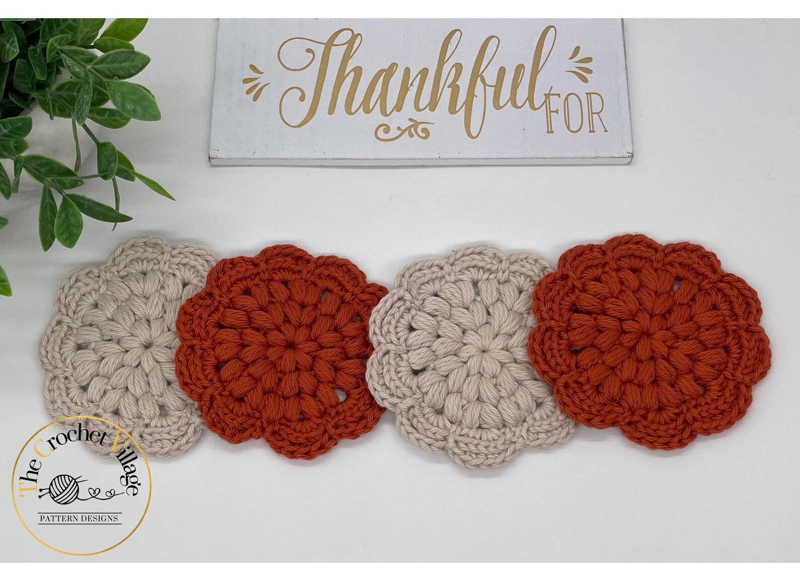 Angela's Coasters Crochet Pattern. Fall Décor Crochet - Etsy