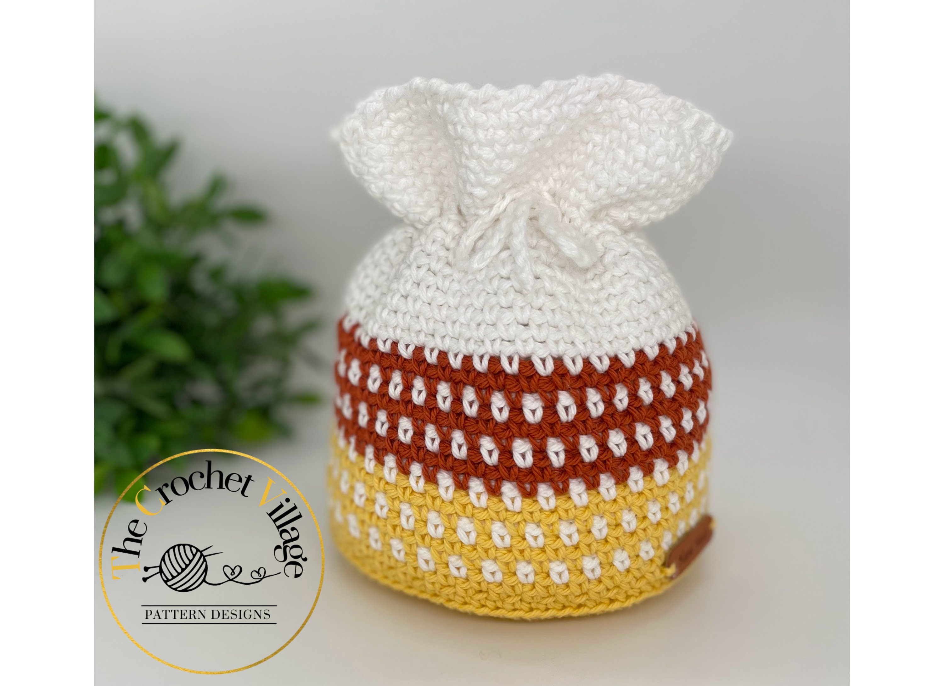 Candy Corn Bag Crochet Pattern. Drawstring Crochet Bag. - Etsy