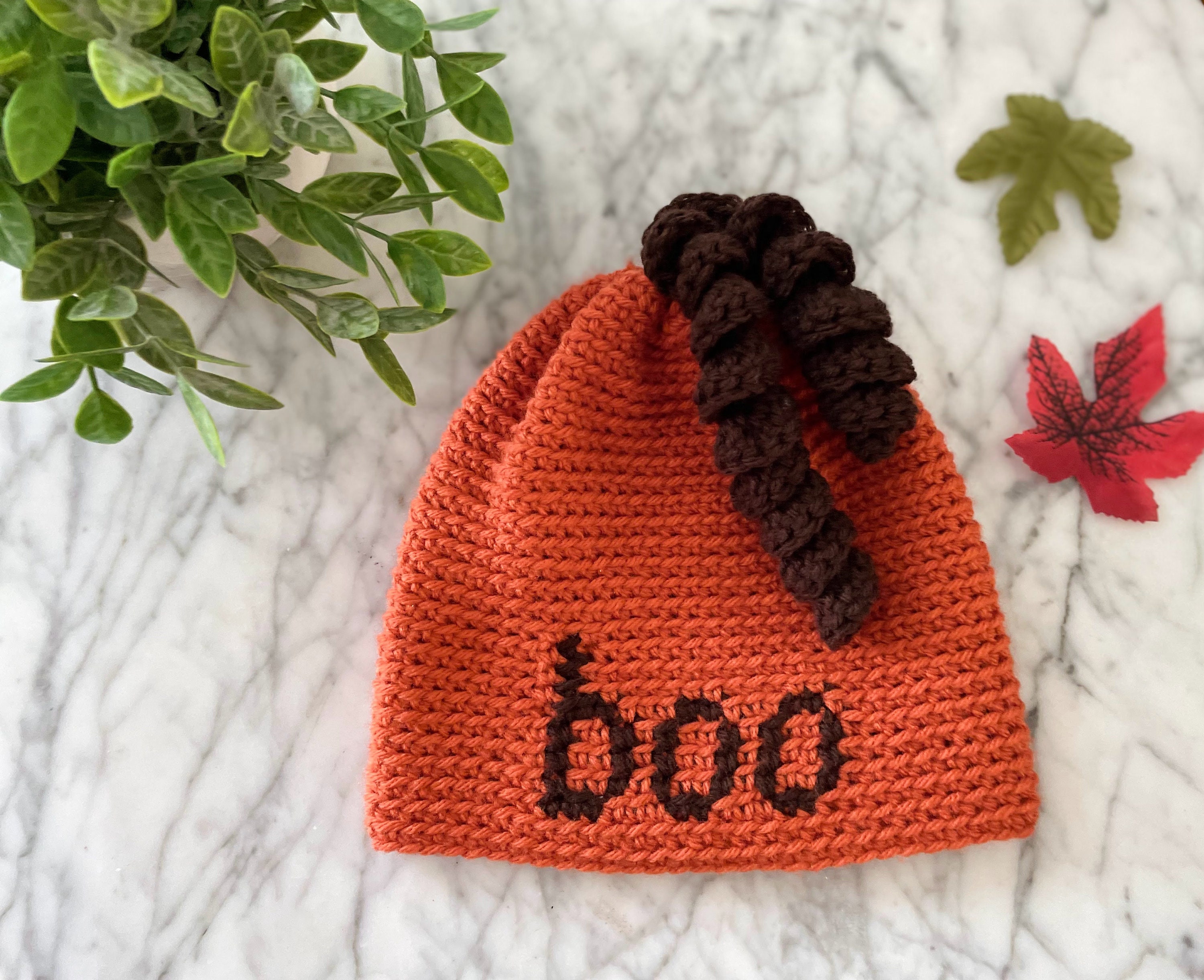Halloween Hat Crochet Pattern. the boo Beanie - Etsy