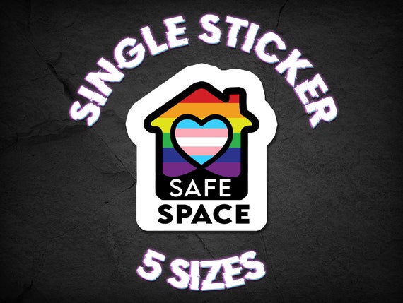 Safe Space LGBTQ Vinyl Sticker | Etsy