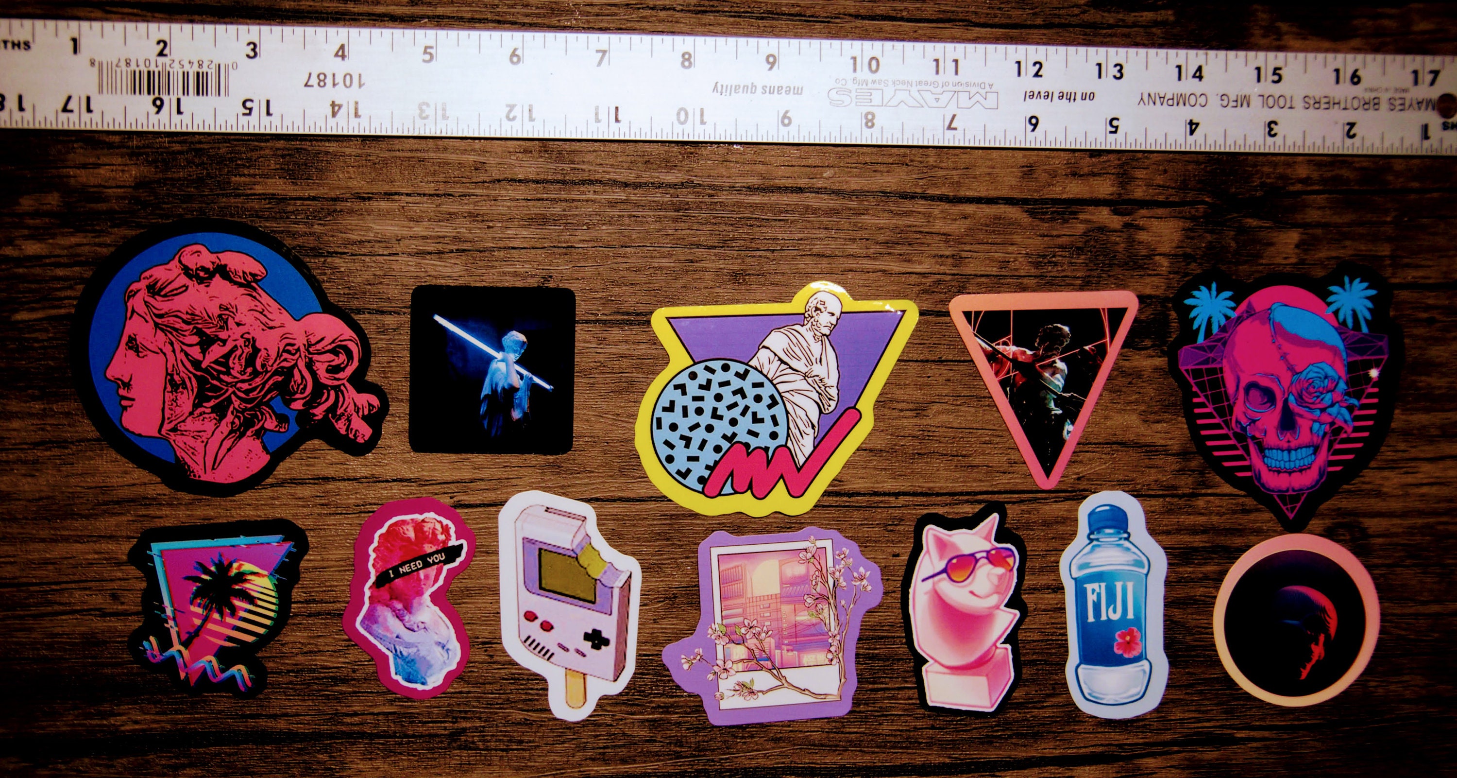 Vaporwave 7 Vinyl Sticker Pack | Etsy