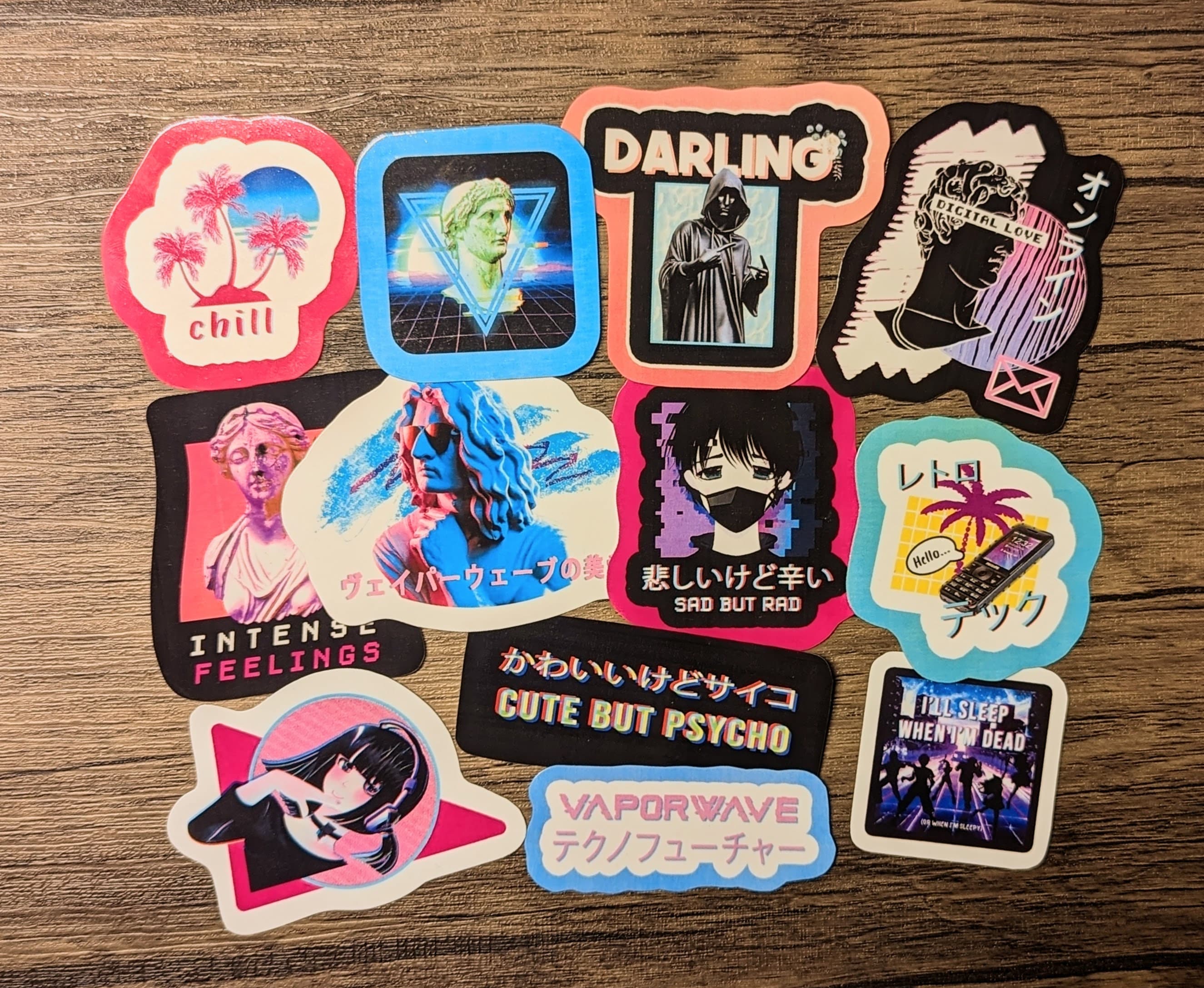 Vaporwave 3 Vinyl Sticker Pack - Etsy