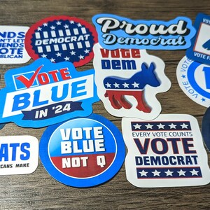 Vote Blue Vote Democrat Vote Democracy Vinyl Sticker Pack - Etsy