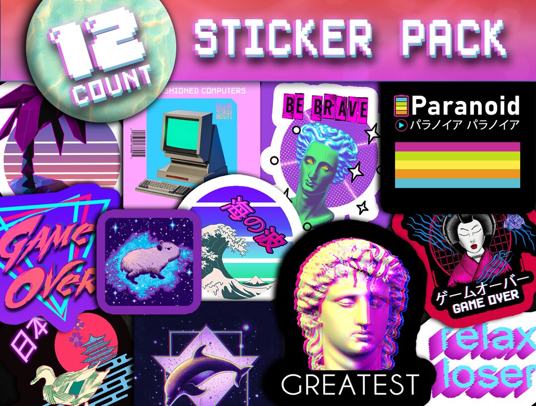 VAPORWAVE 4 - Vinyl Sticker Pack - Etsy