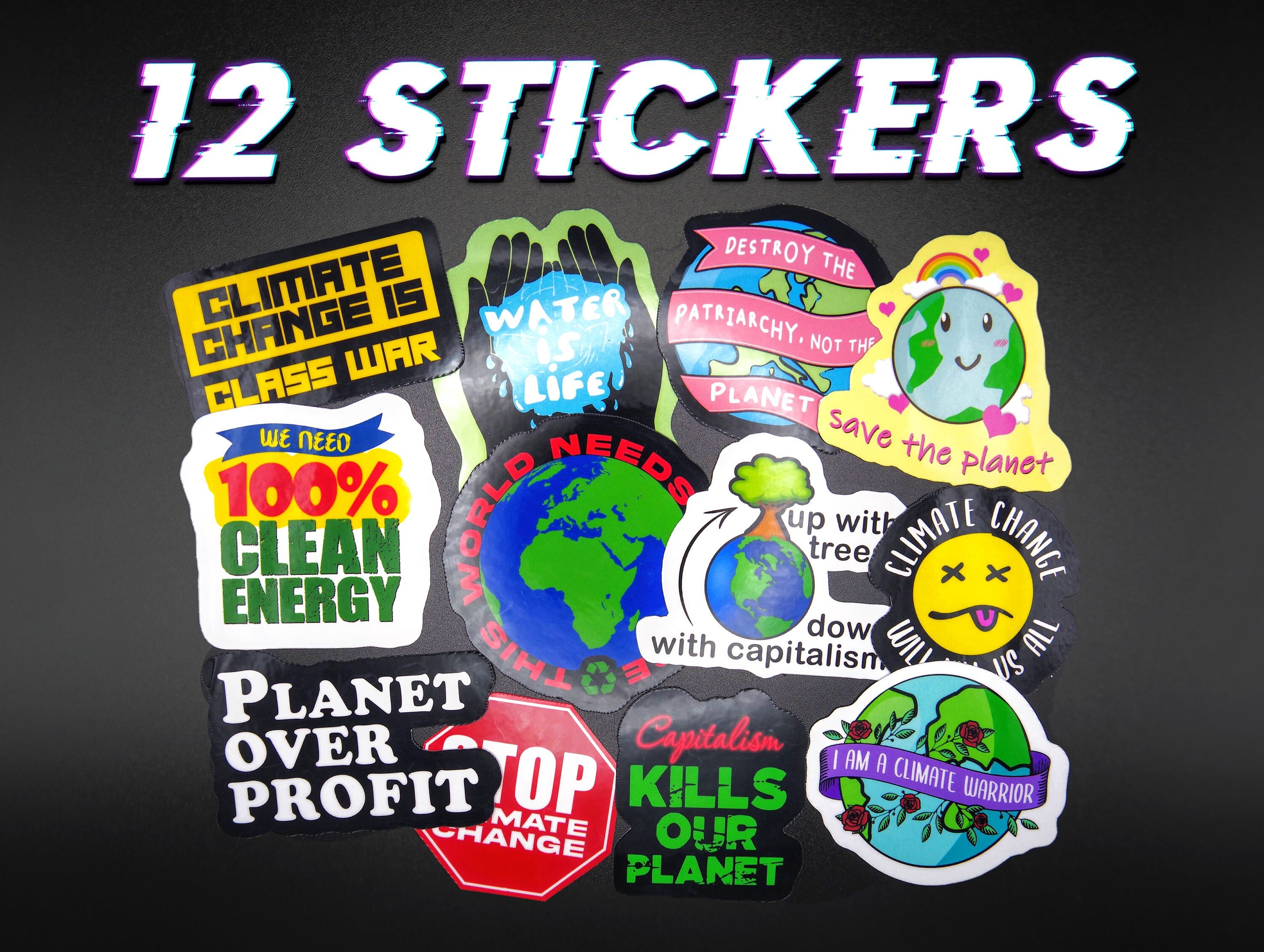 Climate Change Vinyl Sticker Pack - Etsy