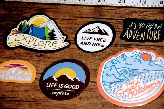 Adventure & Explore Vinyl Sticker Pack | Etsy