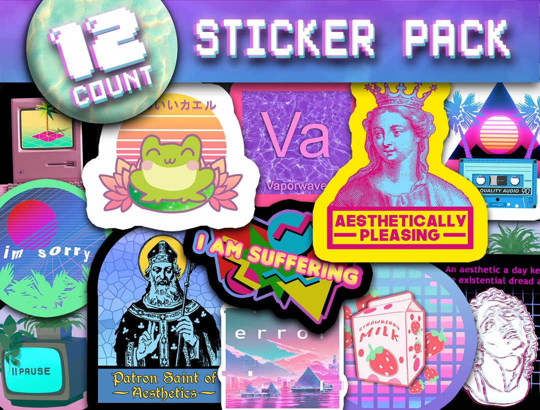 Vaporwave 5 - Vinyl Sticker Pack - Etsy