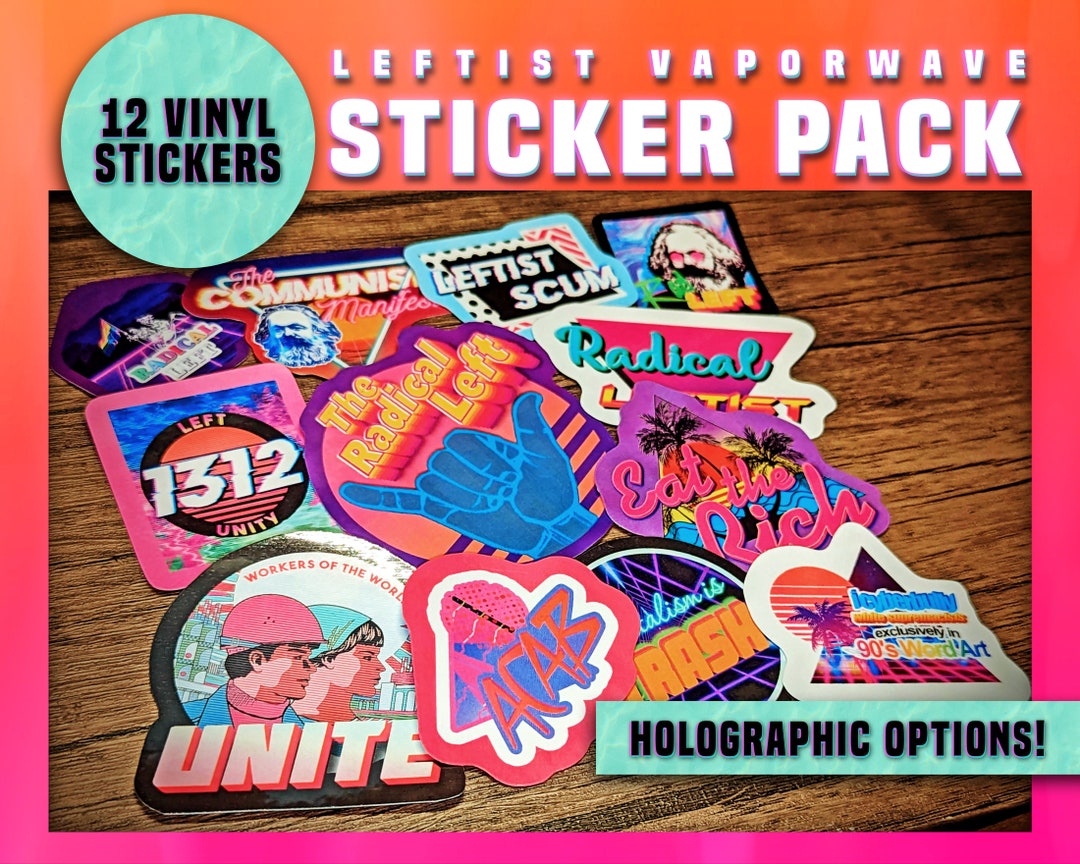 Leftist Vaporwave Vinyl Sticker Pack - Etsy