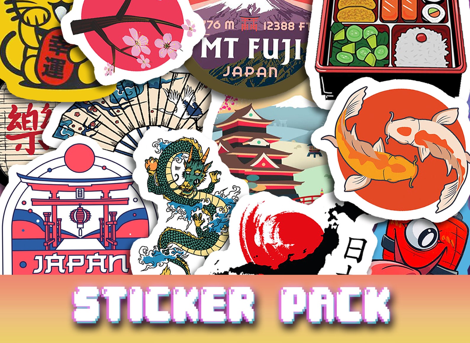 JAPAN AESTHETIC Vinyl Sticker Pack - Etsy