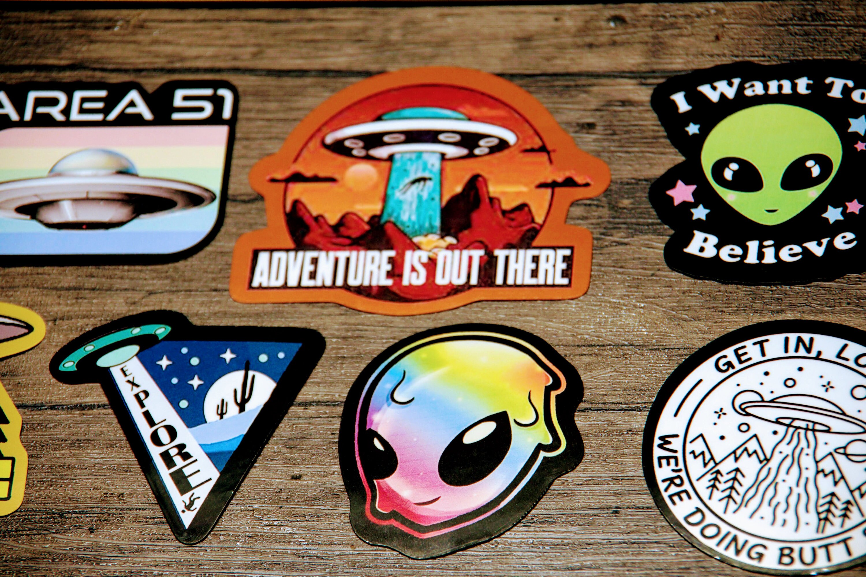 Aliens and Ufos Vinyl Sticker Pack - Etsy