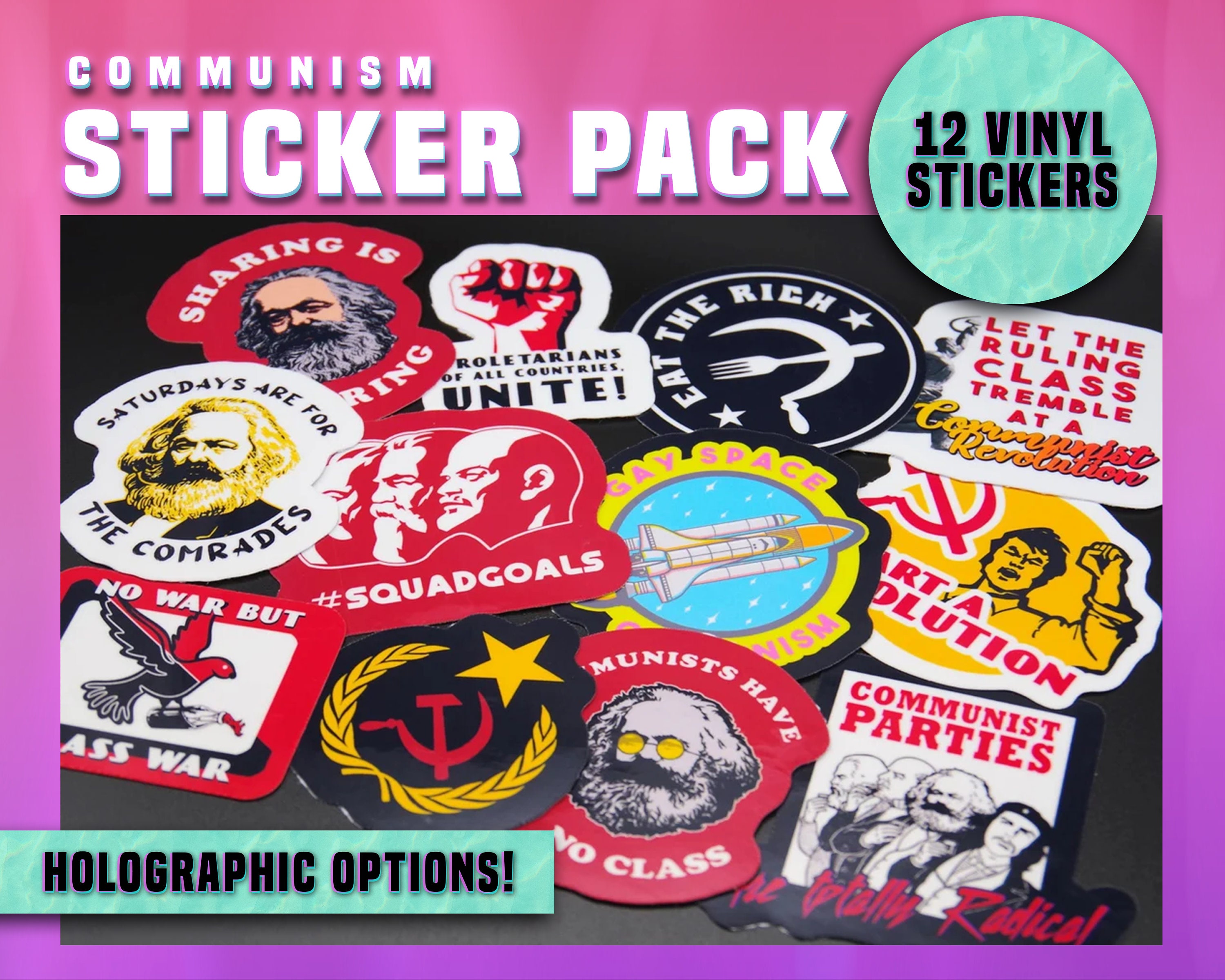 COMMUNISM Vinyl Sticker Pack - Etsy