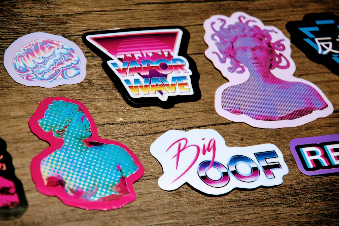 Vaporwave 2 Vinyl Sticker Pack | Etsy