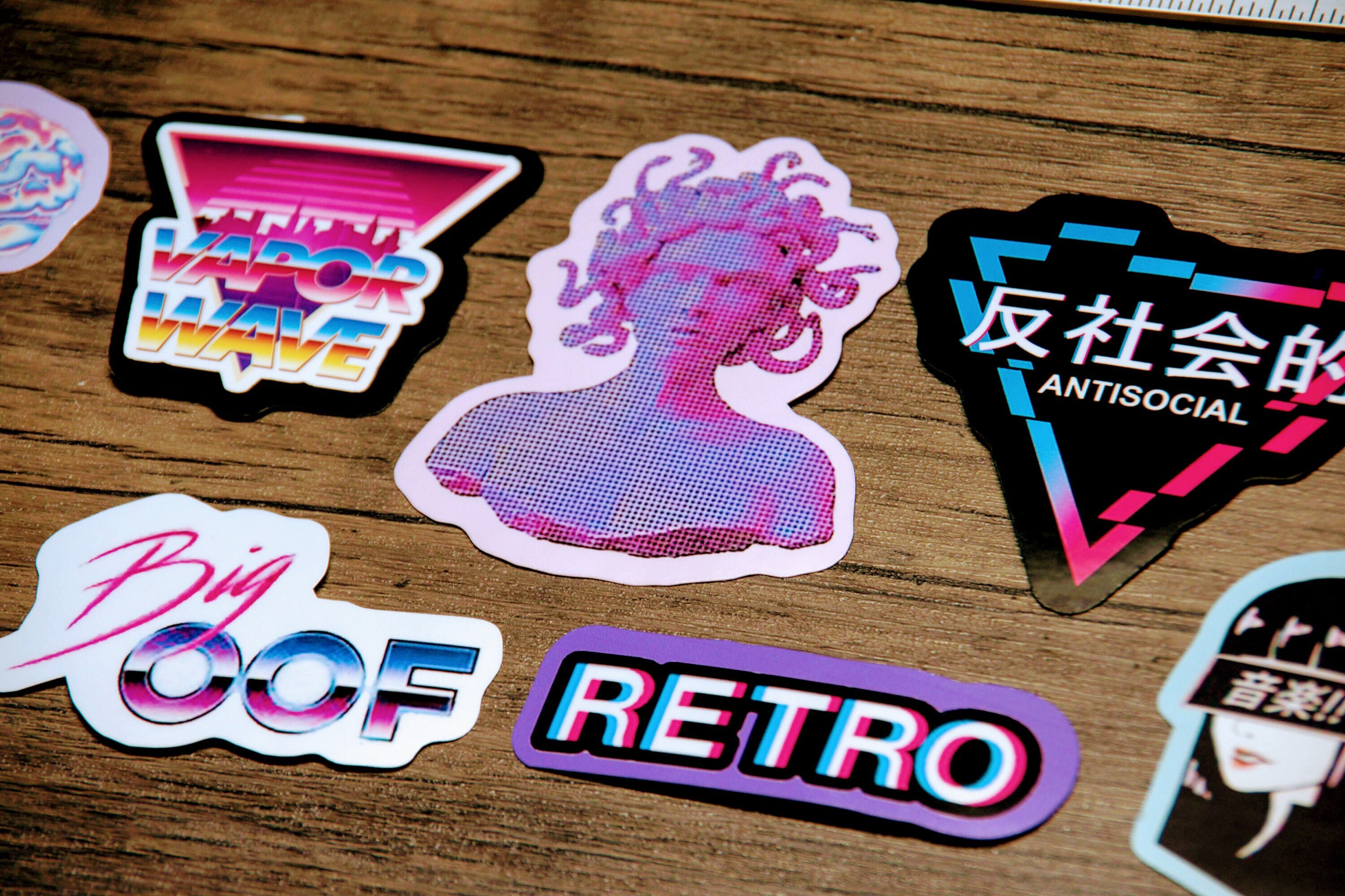 Vaporwave 2 Vinyl Sticker Pack | Etsy