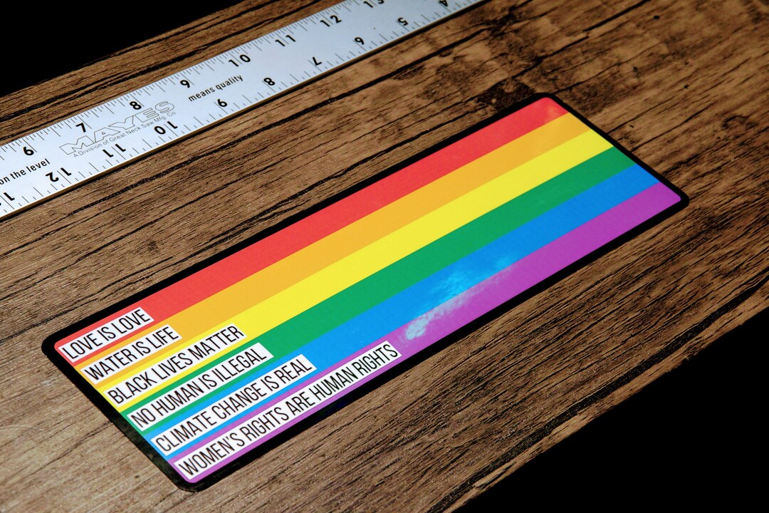 PROGRESSIVE PRIDE Vinyl Bumper Sticker - Etsy