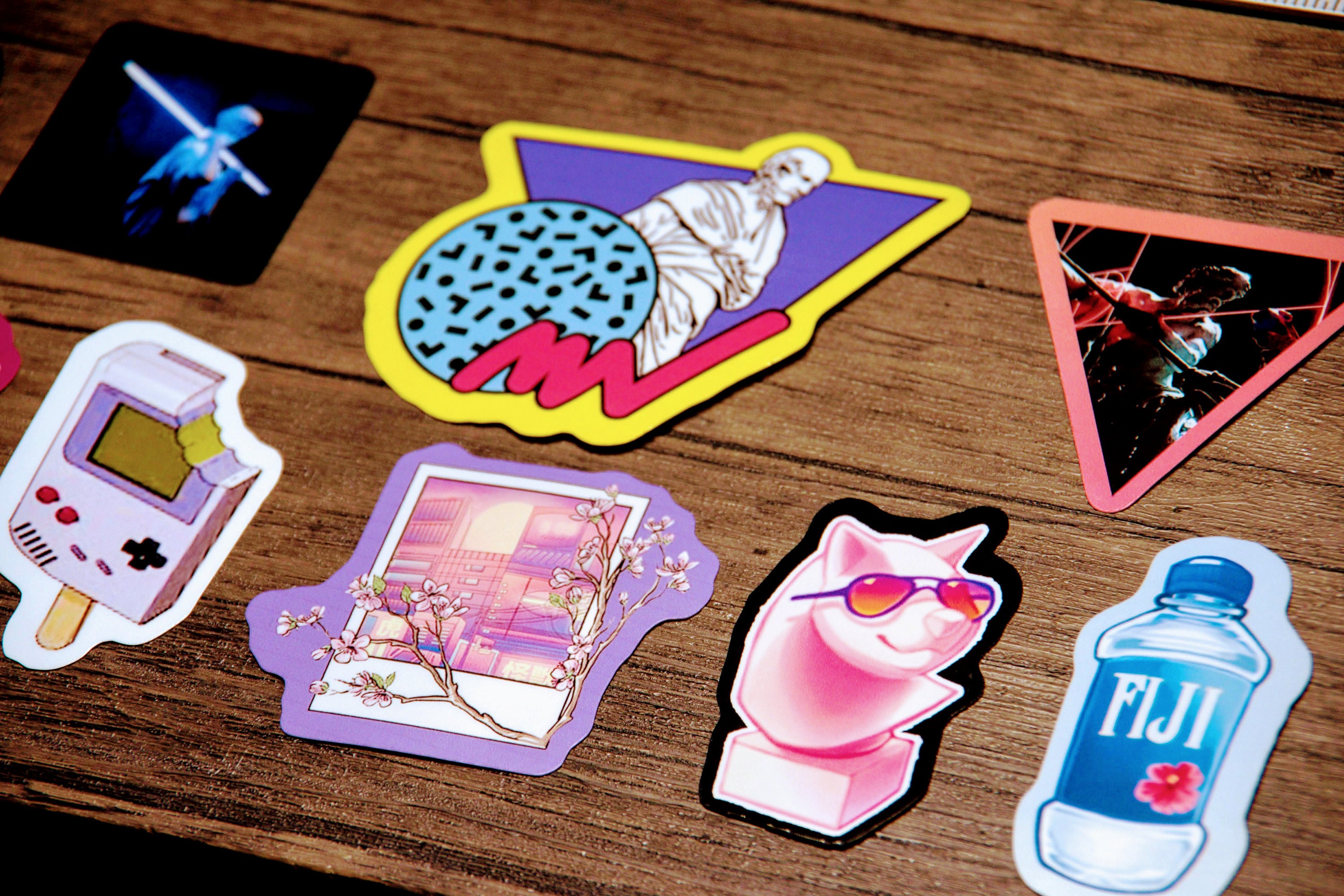 Vaporwave 7 Vinyl Sticker Pack | Etsy