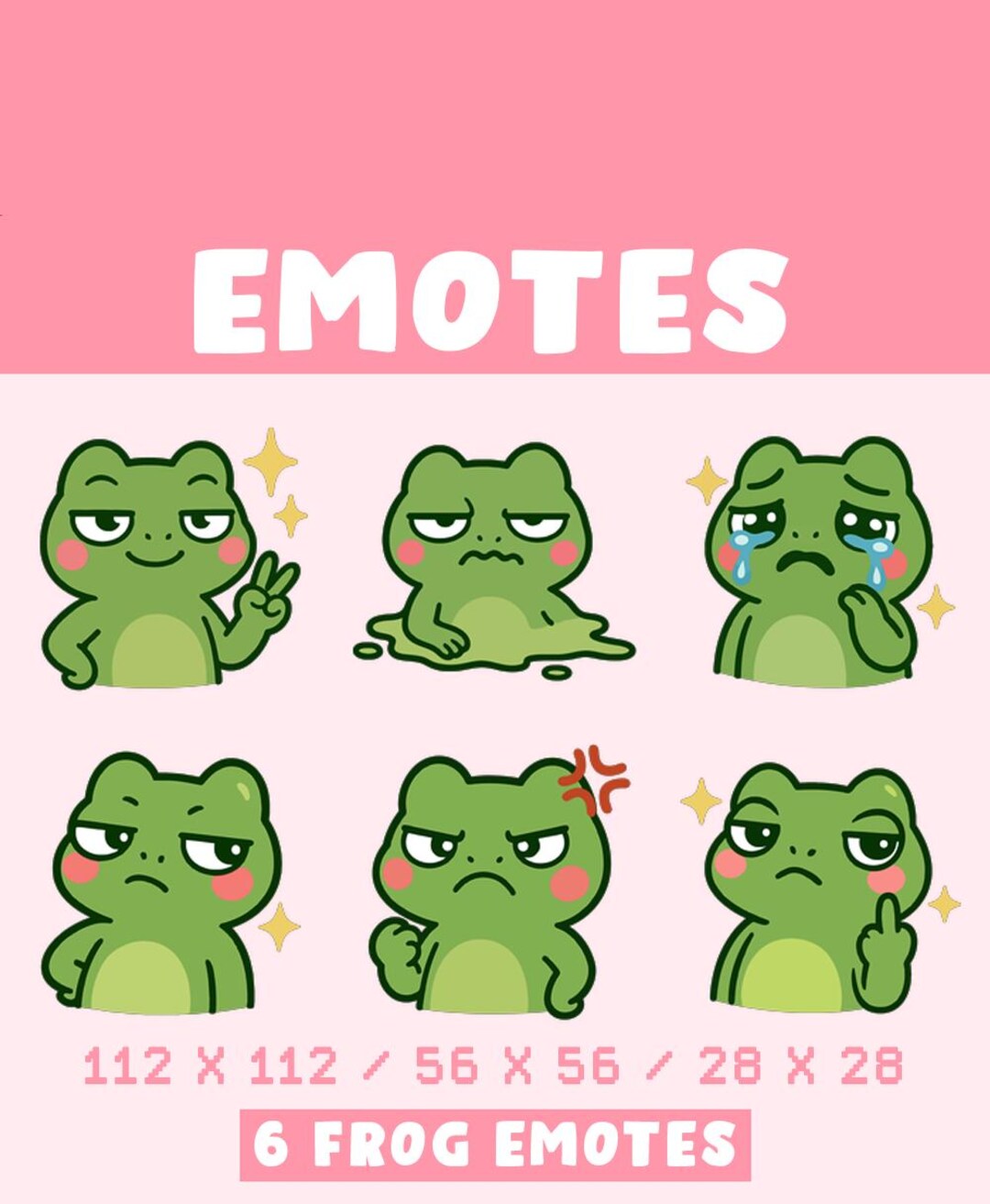 Frog Emote Pack - DIGITAL DOWNLOAD - Twitch/discord Emotes - Etsy
