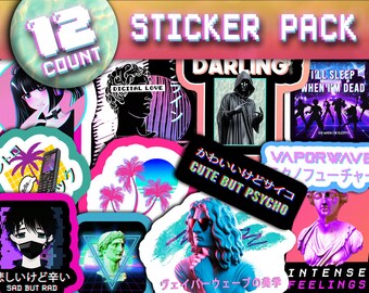 Vaporwave 5 Vinyl Sticker Pack - Etsy