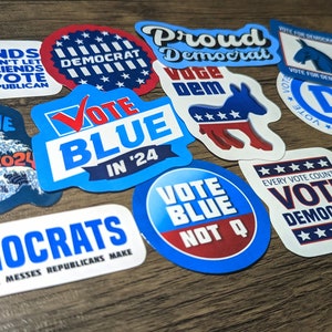 Vote Blue Vote Democrat Vote Democracy Vinyl Sticker Pack - Etsy