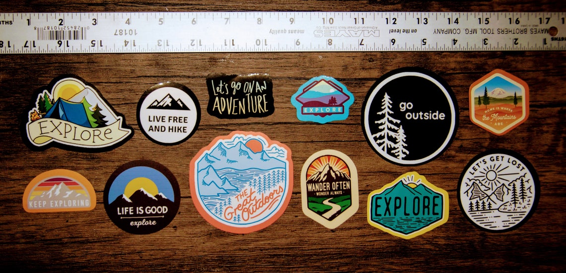 Adventure & Explore Vinyl Sticker Pack | Etsy
