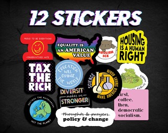 Progressive Politics 4 Vinyl Sticker Pack - Etsy
