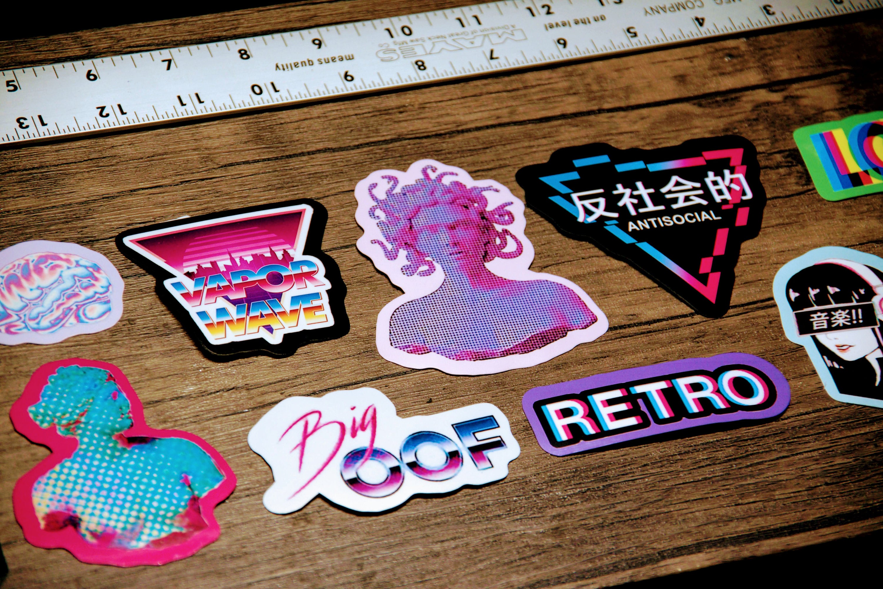 Vaporwave 2 Vinyl Sticker Pack | Etsy