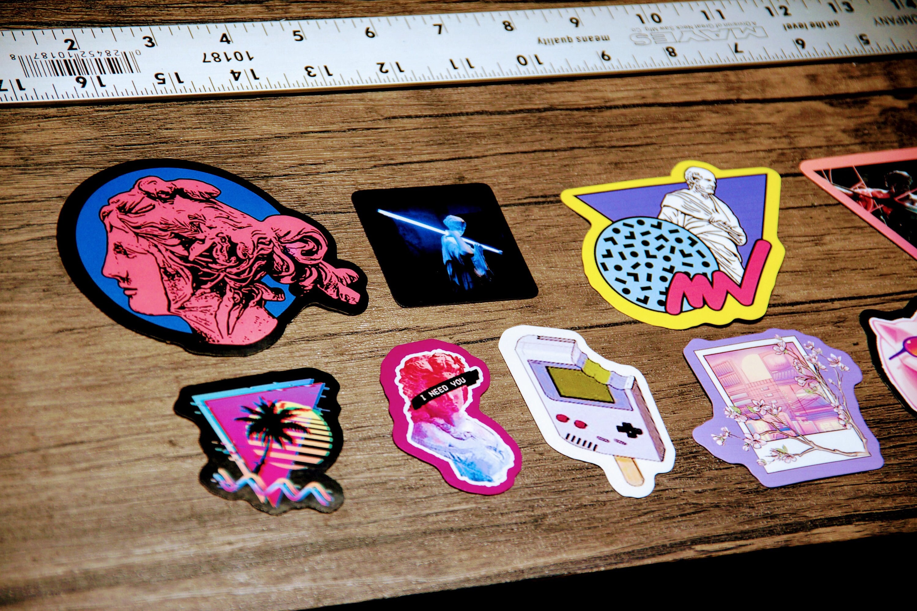 Vaporwave 7 Vinyl Sticker Pack | Etsy