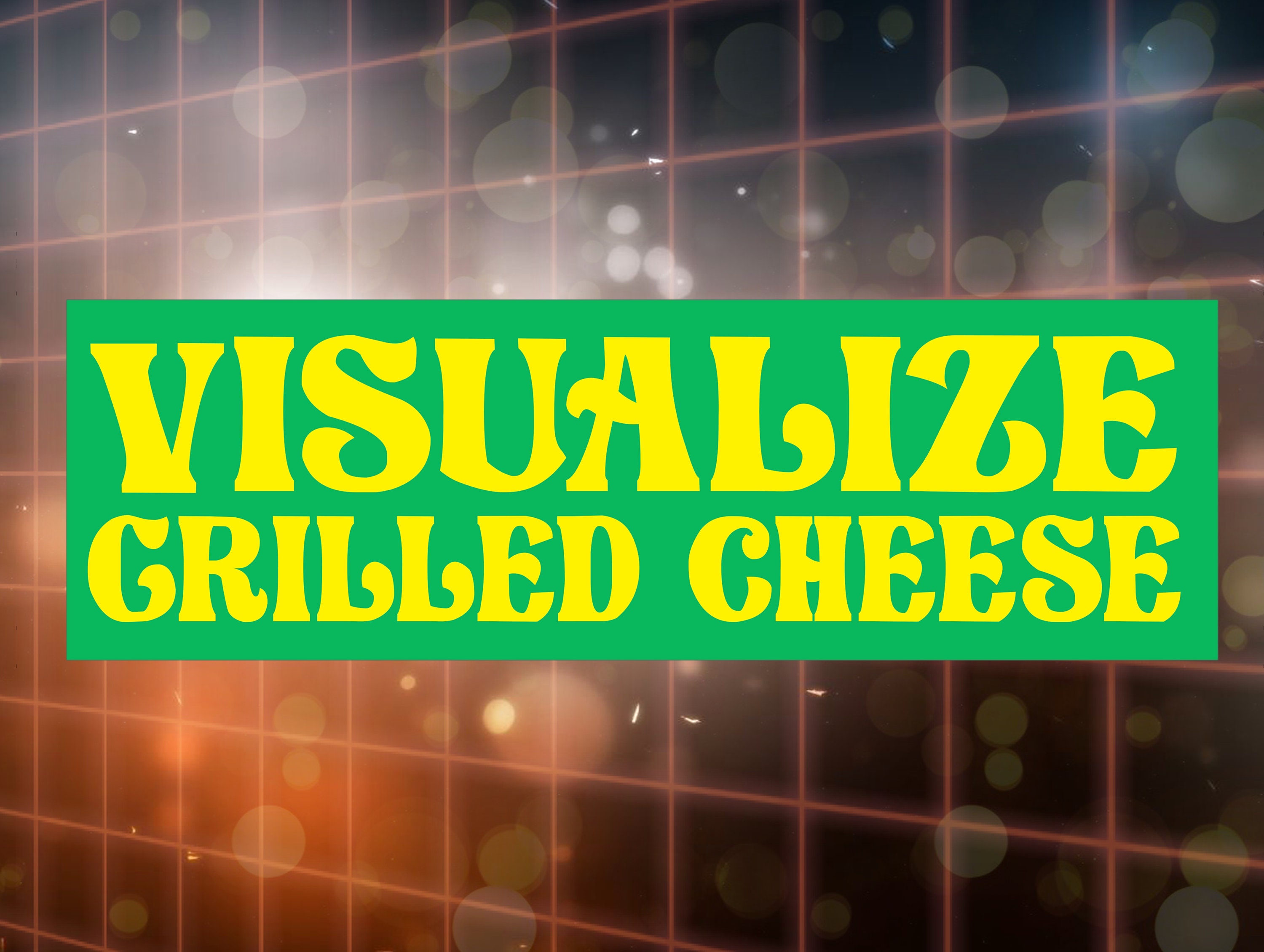 Visualize Grilled Cheese Vinyl Bumper Sticker | Etsy