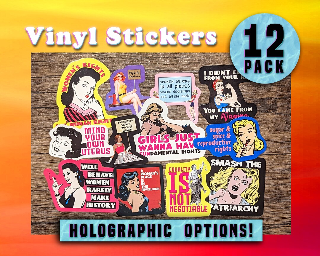 Retro - Women's Rights - Vinyl Sticker Pack - Etsy