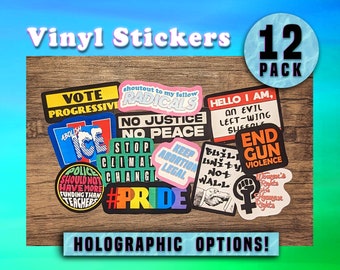 Progressive Politics 4 Vinyl Sticker Pack - Etsy