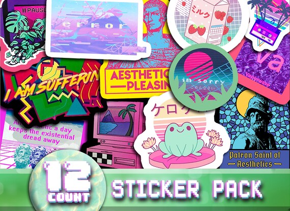 Vaporwave 5 Vinyl Sticker Pack | Etsy