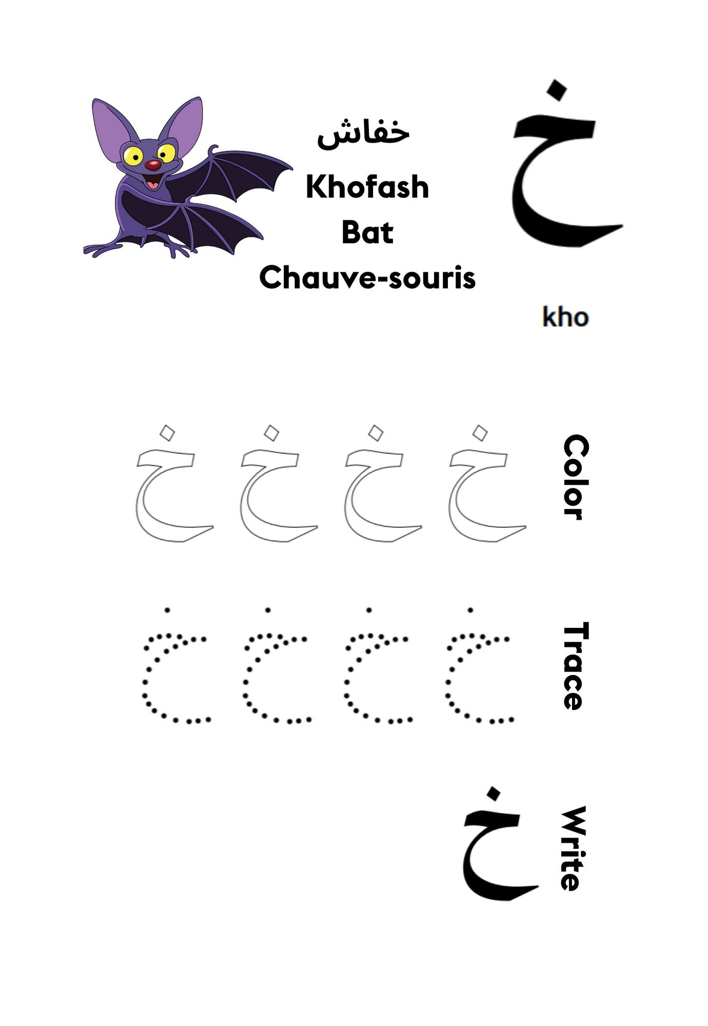 Arabic Alphabet Tracing Digital Workbook, Arabic Alphabet for Kids ...