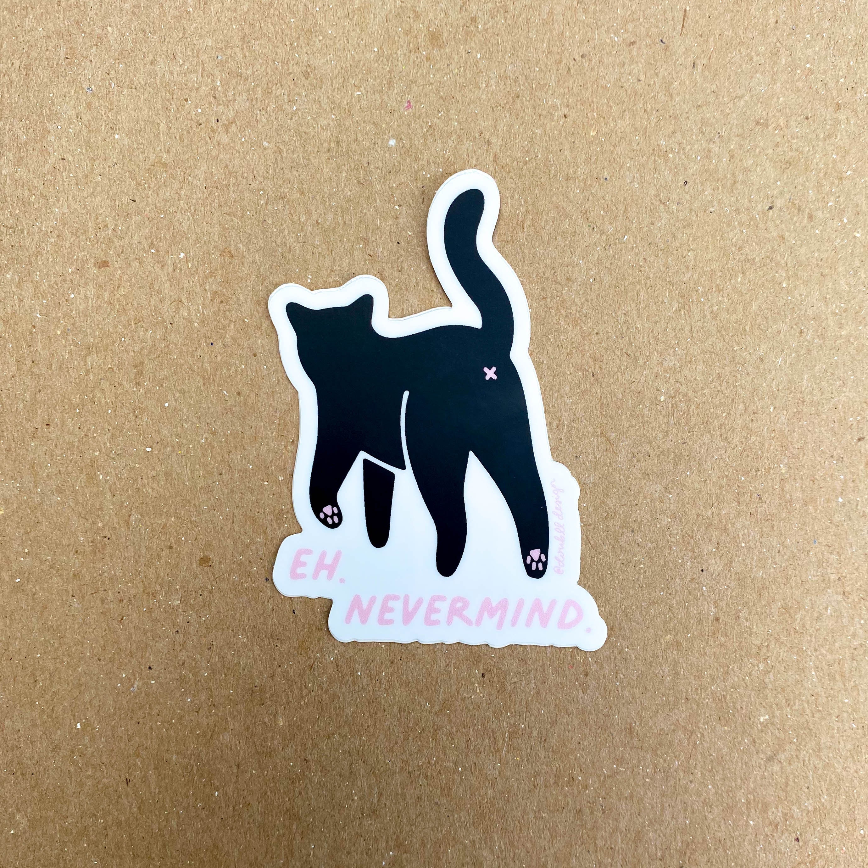 Cat Nevermind Sticker - Etsy