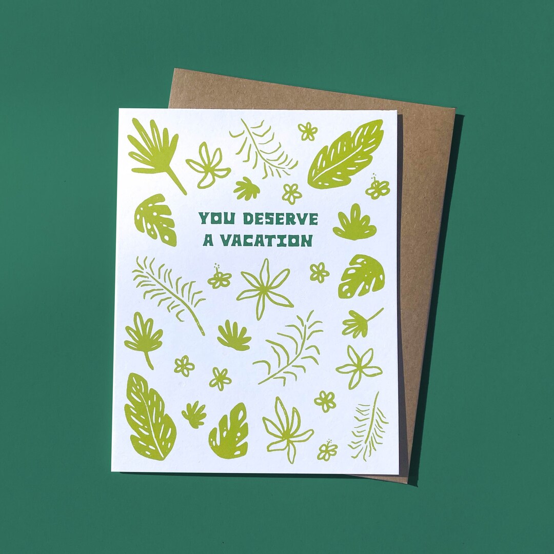 You Deserve a Vacation Card - Etsy