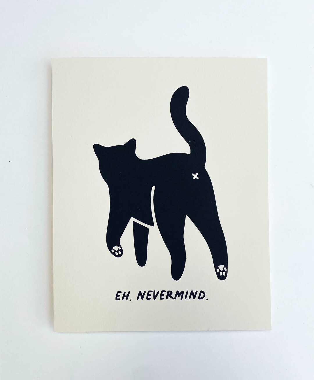 Cat "eh. Nevermind." Print - 8 X 10 - Etsy
