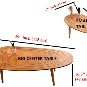 Solid Wood Oval Coffee Table, Center Table for Living Rooms ...