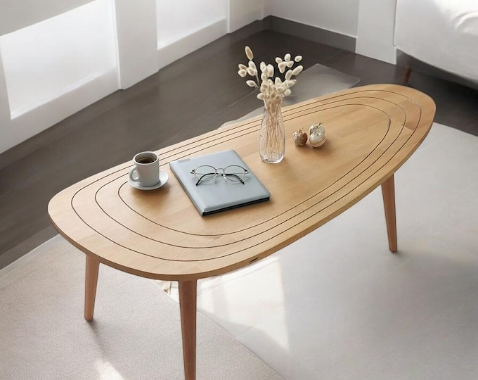 Rustic Coffee Table Modern Solid Wood Coffee Table Live Edge Farmhouse ...