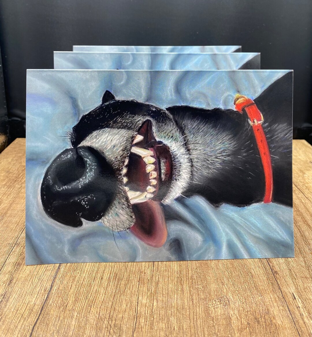 Goofy Greyhound Greeting Card - Etsy