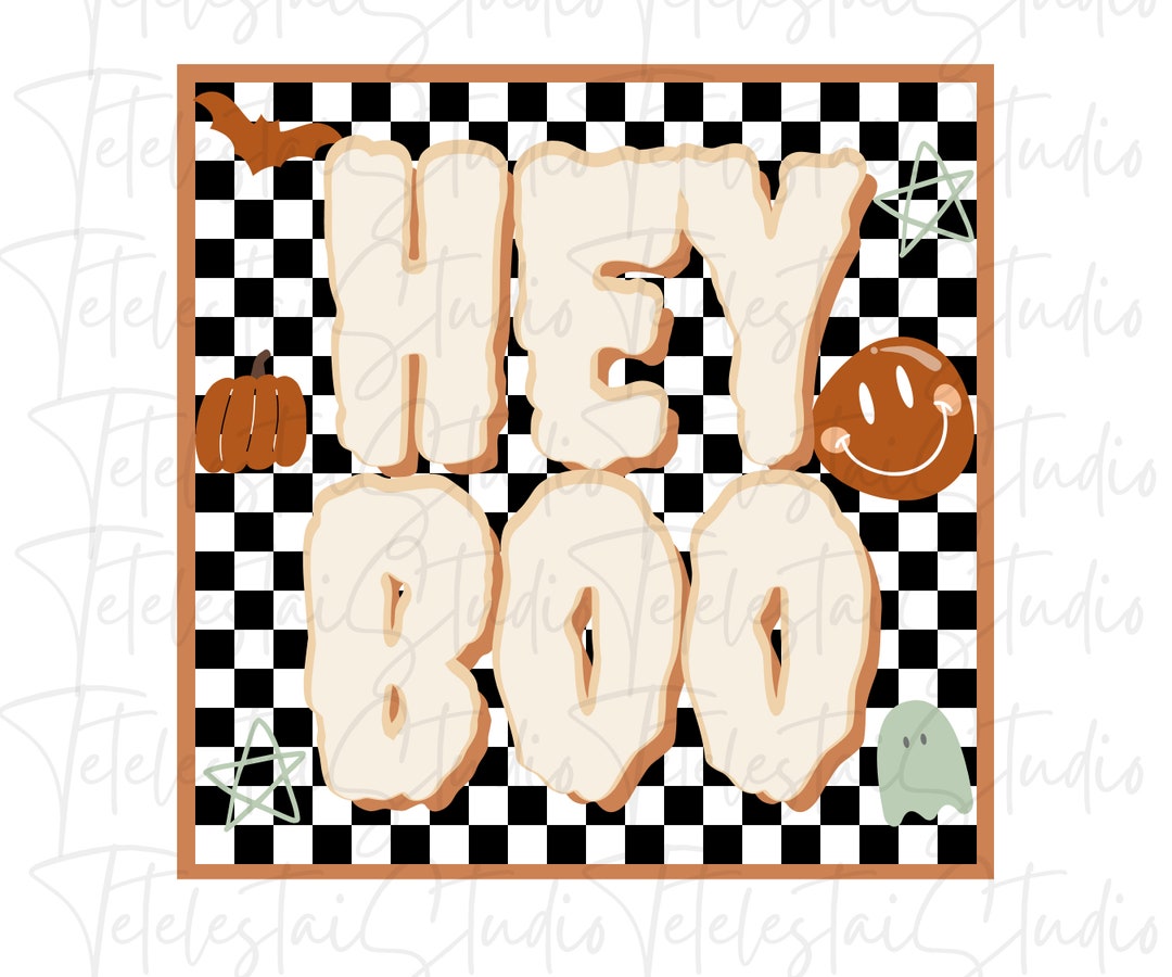 Hey Boo PNG Design for Sublimation Halloween PNG - Etsy