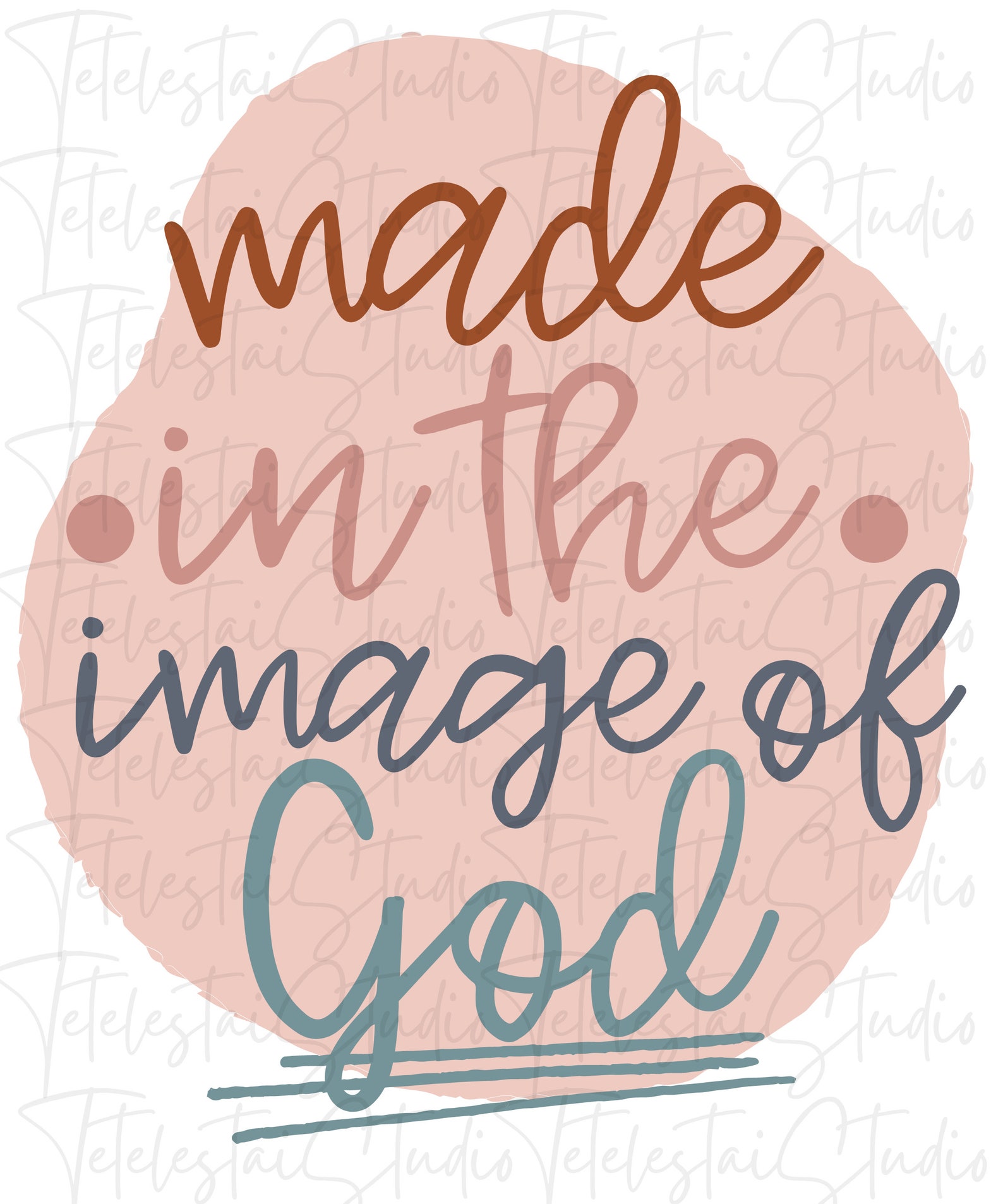 Made in the Image of God Design Christian PNG for - Etsy