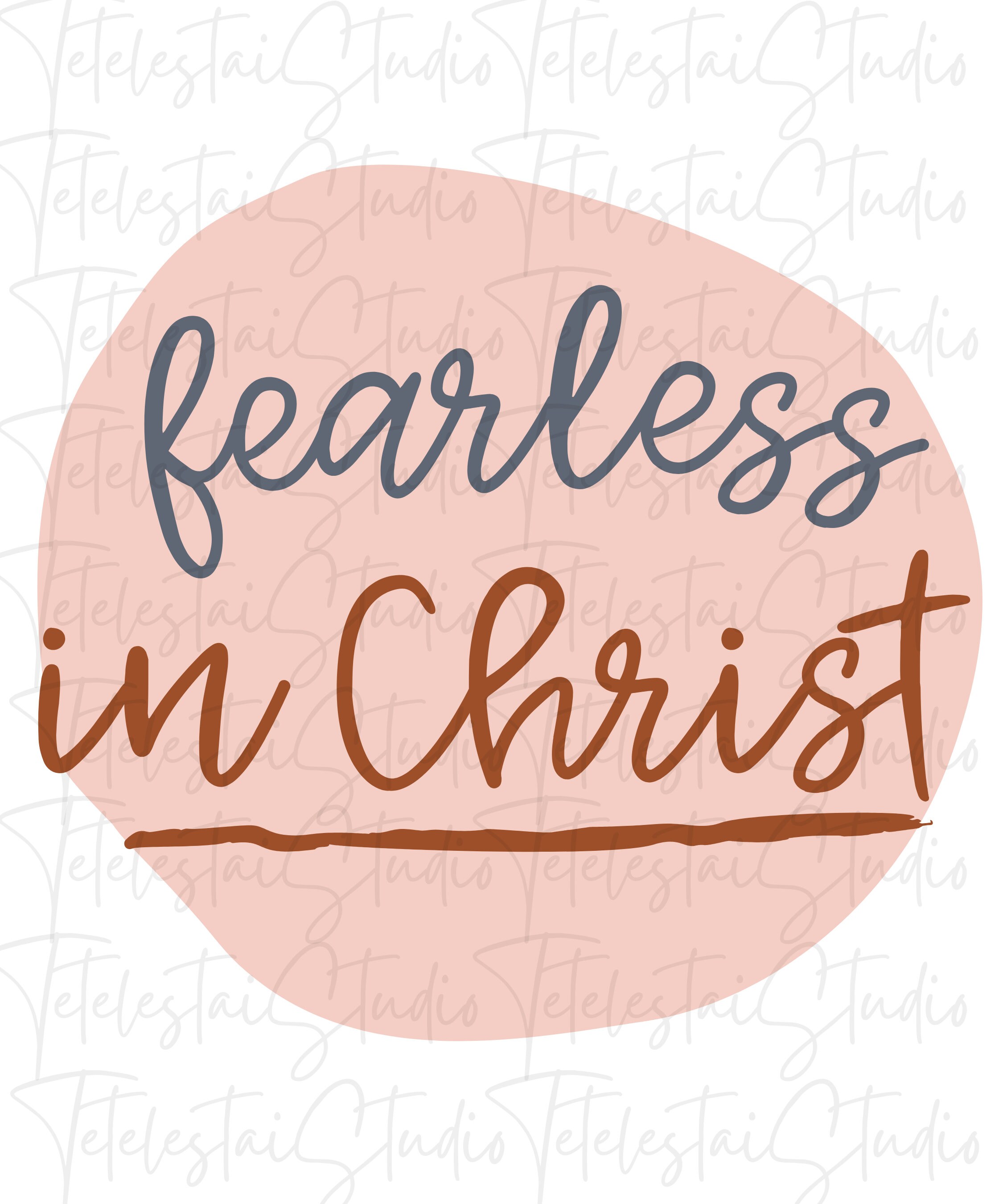 Fearless in Christ Design Christian PNG for Sublimation Religious PNG ...