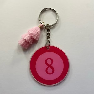 Magic 8 Ball Keychain (pink) - Etsy