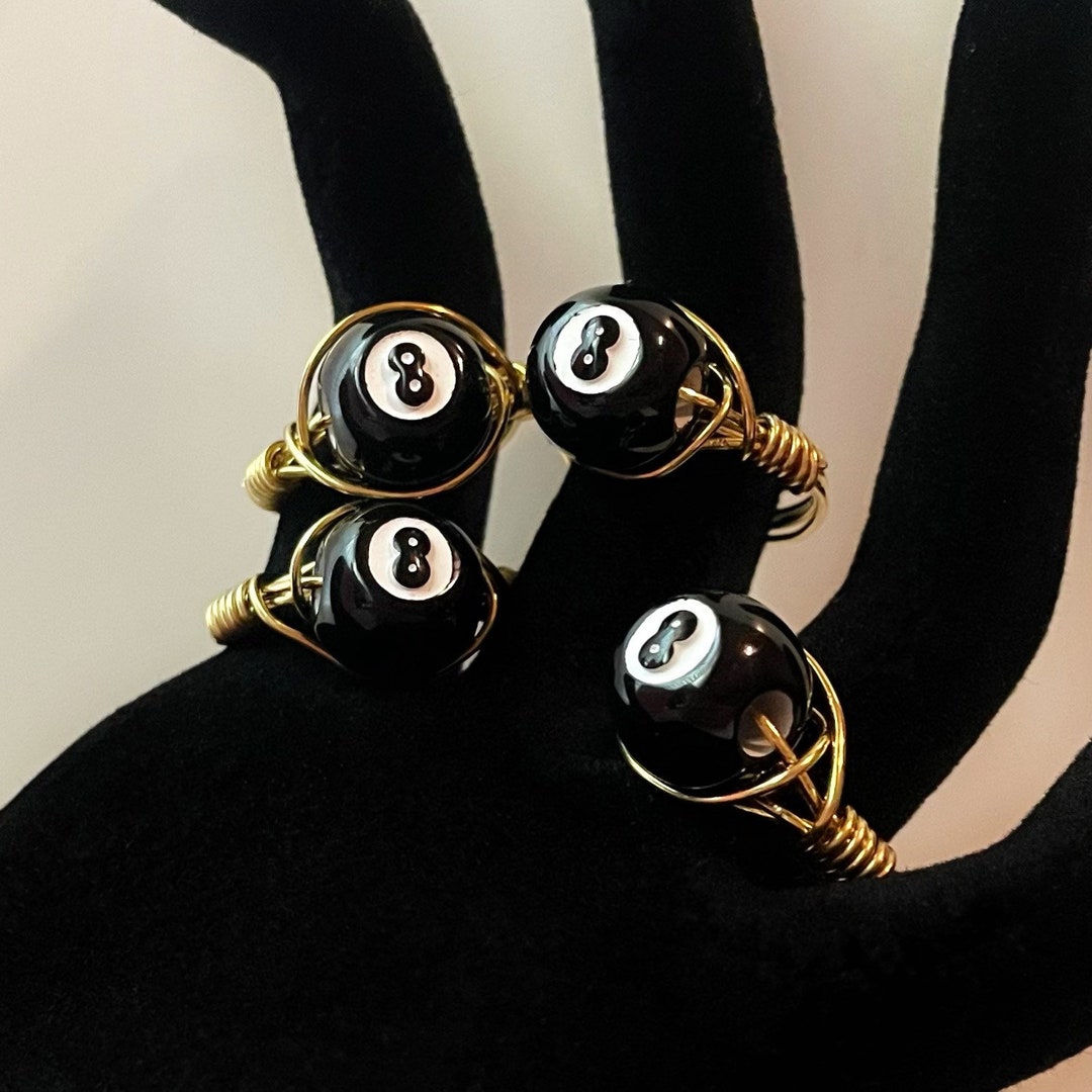 Magic 8 Ball Gold Ring - Etsy
