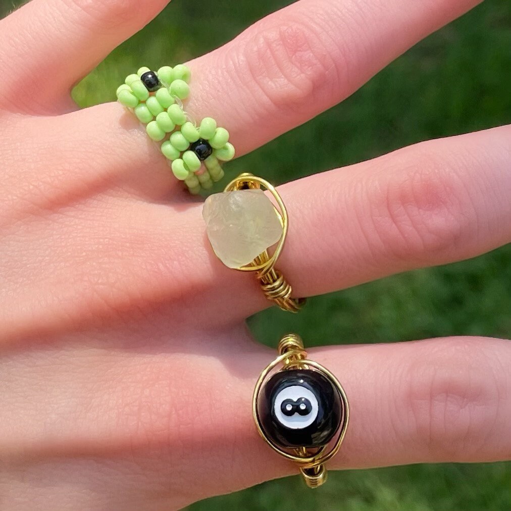 Magic 8 Ball Gold Ring - Etsy