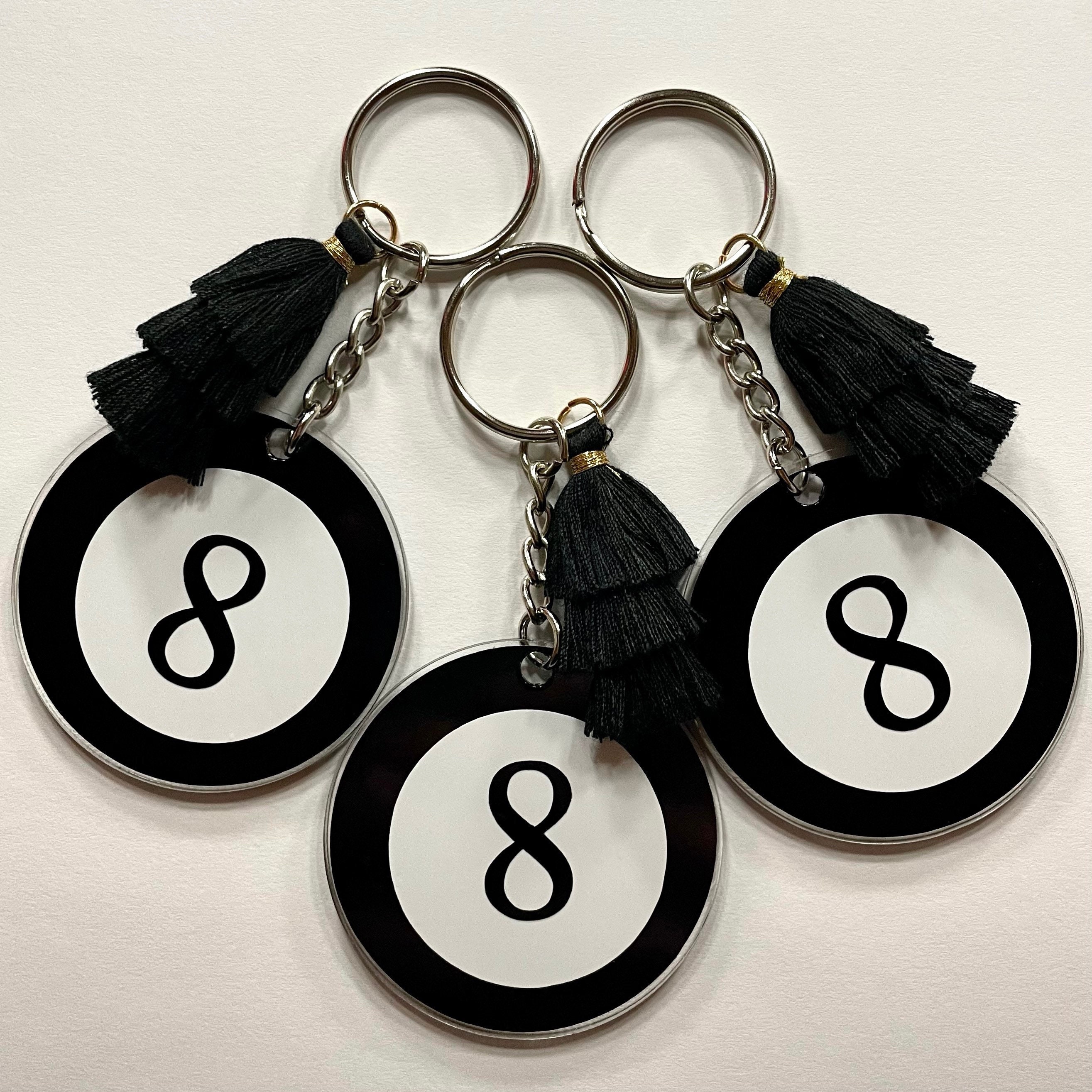 Magic 8 Ball Keychain (black and White) - Etsy