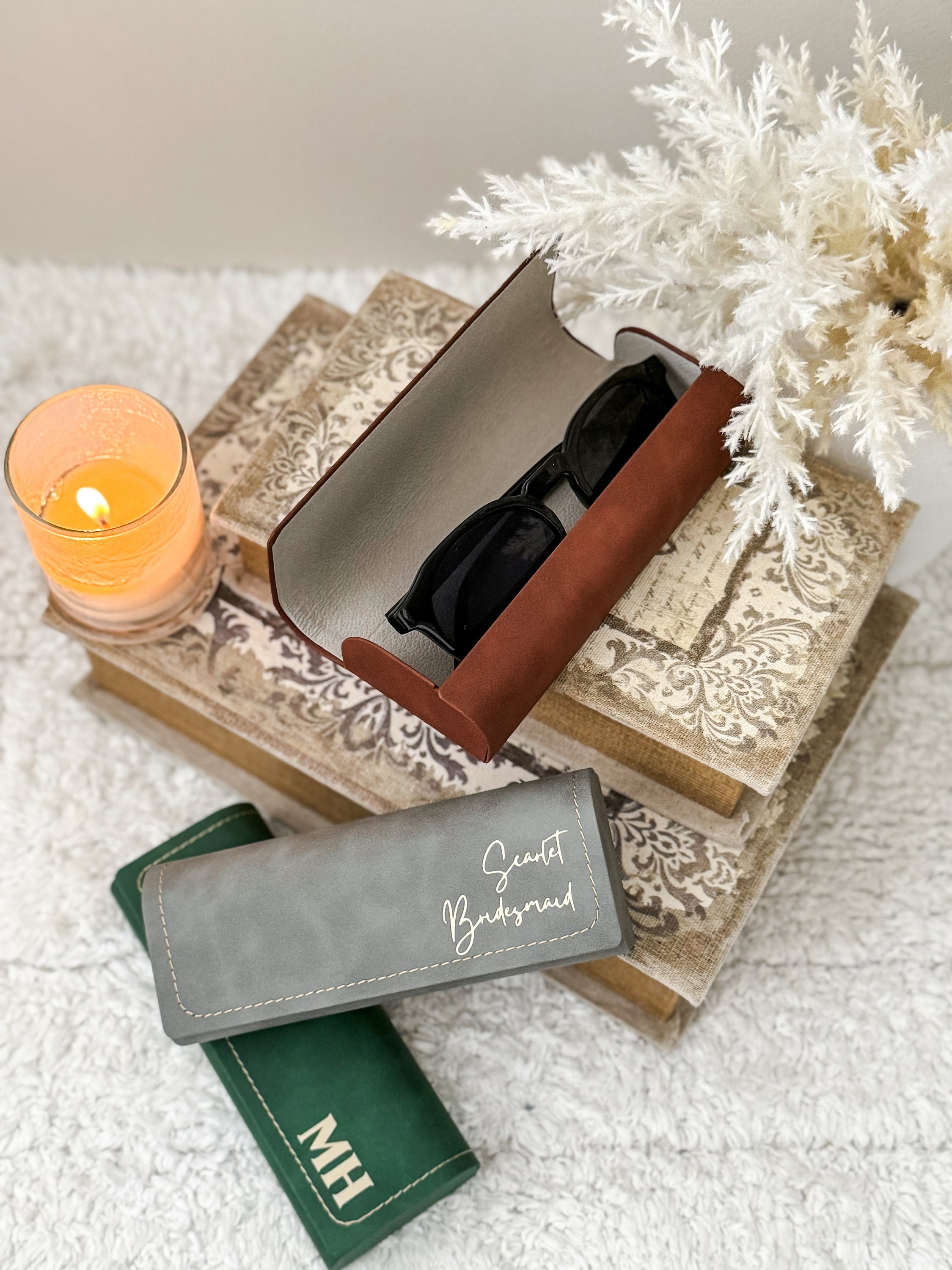 Premium Personalised Sunglasses Case Custom Glasses Case Leather ...