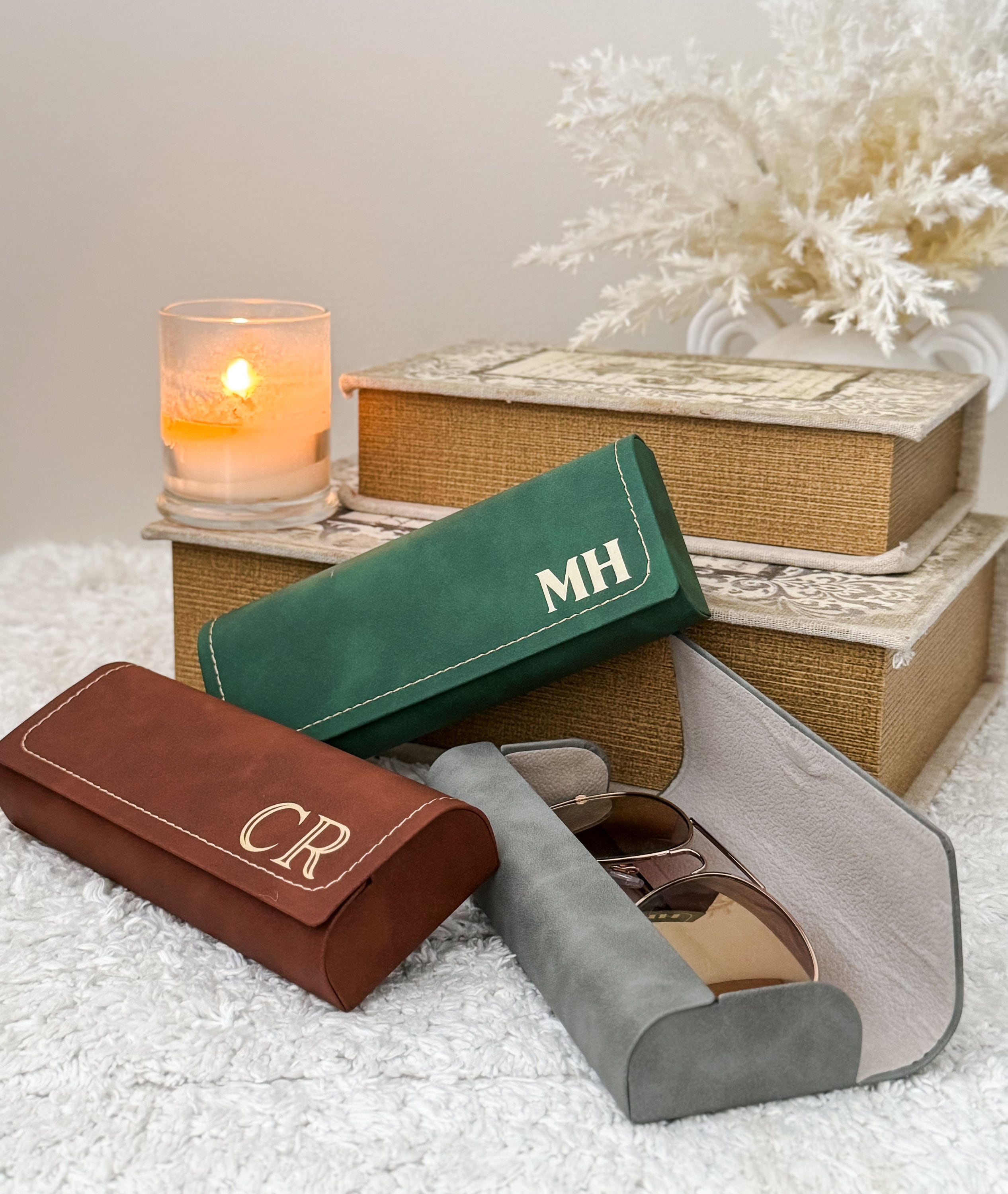 Premium Personalised Sunglasses Case Custom Glasses Case Leather ...