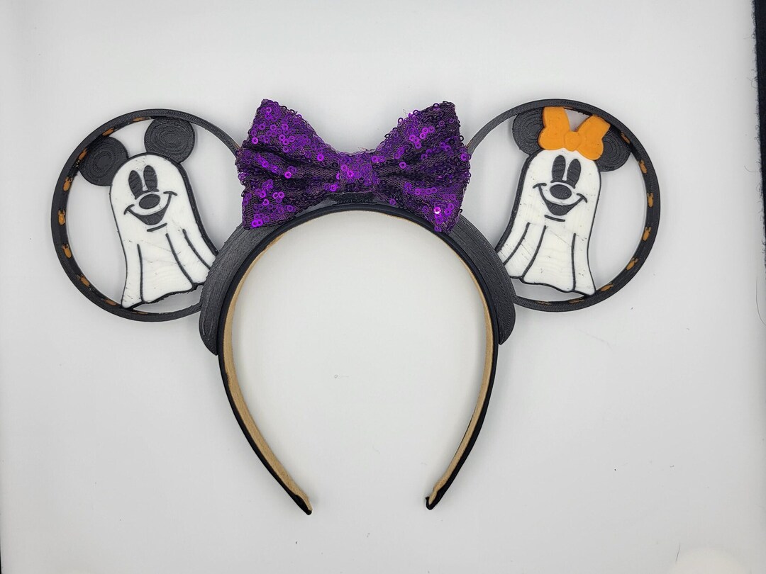 Ghost Mickey-minnie Interchangeable Ears Boo Bash Halloween - Etsy