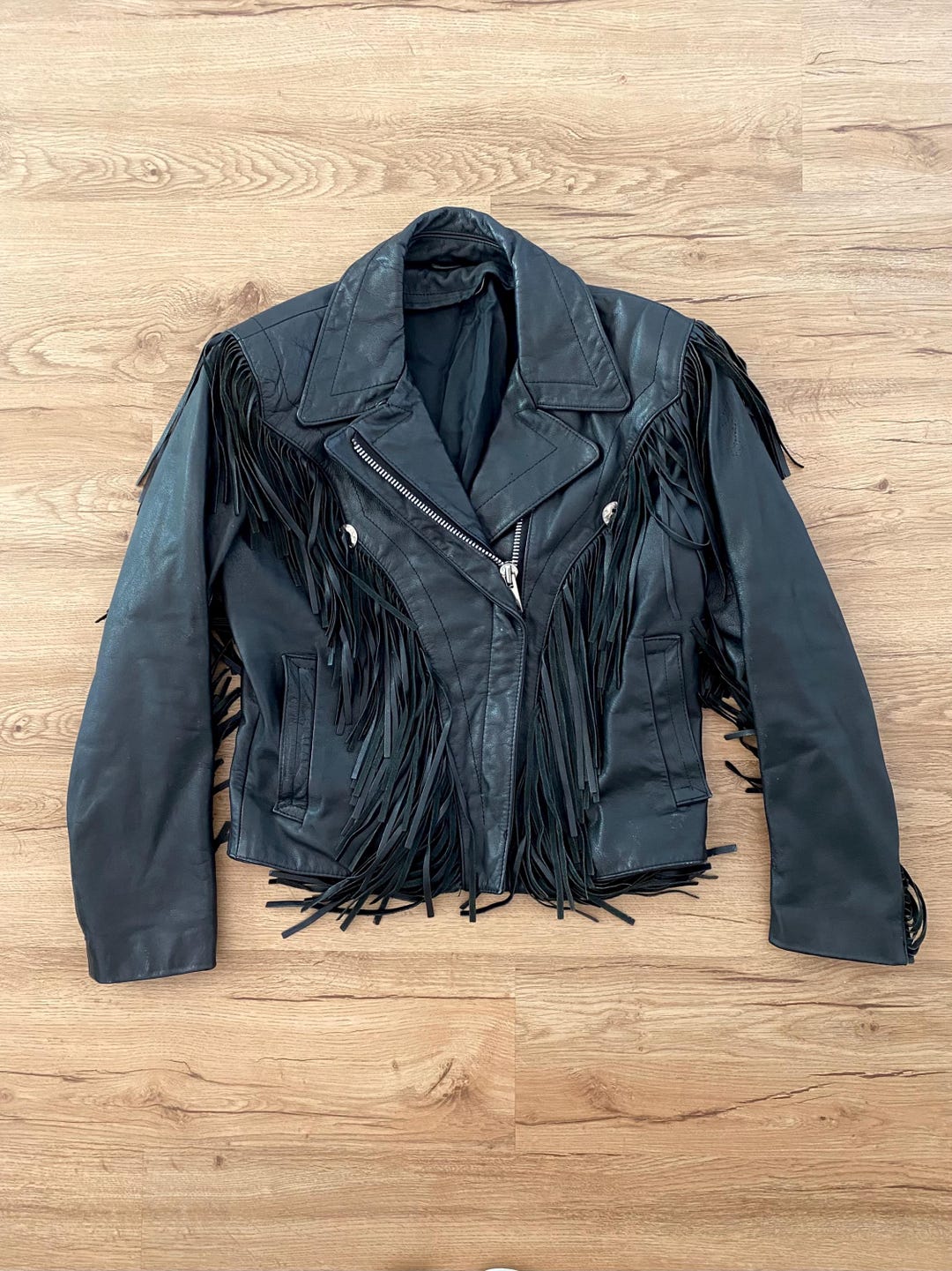 Vintage Fringe Moto Jacket - Etsy